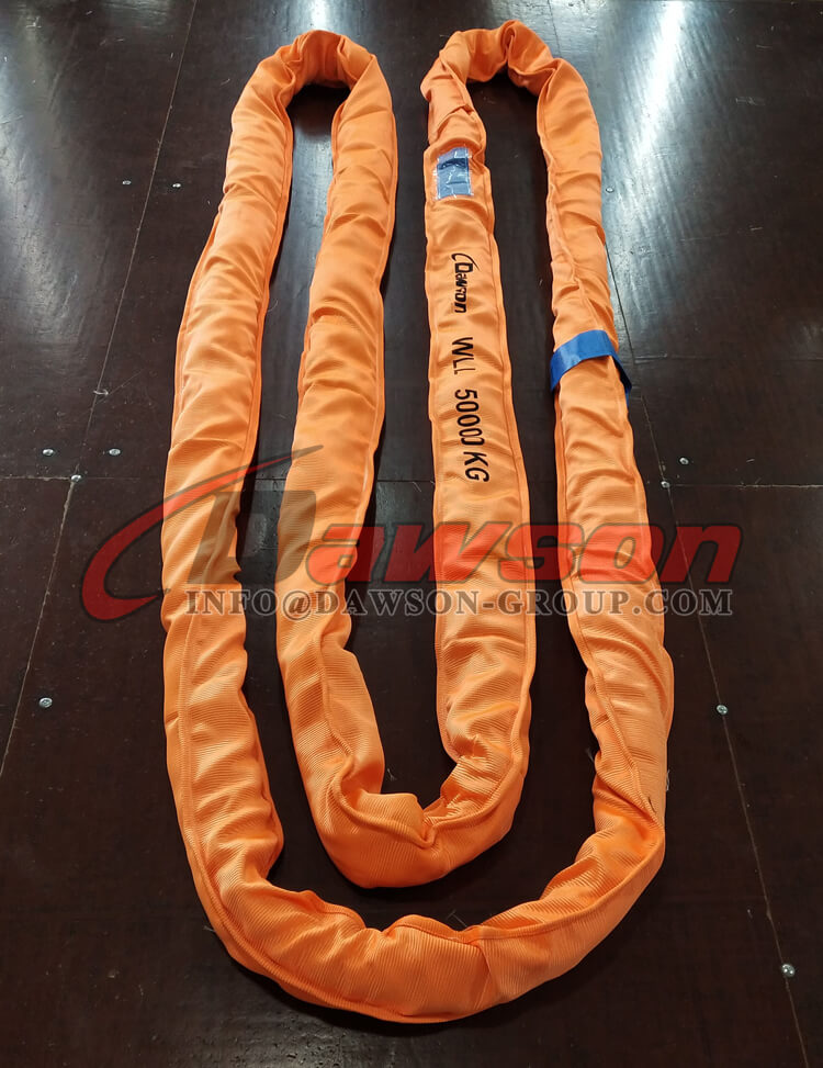 WLL 50T 50000kg Polyester Round Slings, Heavy Duty Endless Round ...