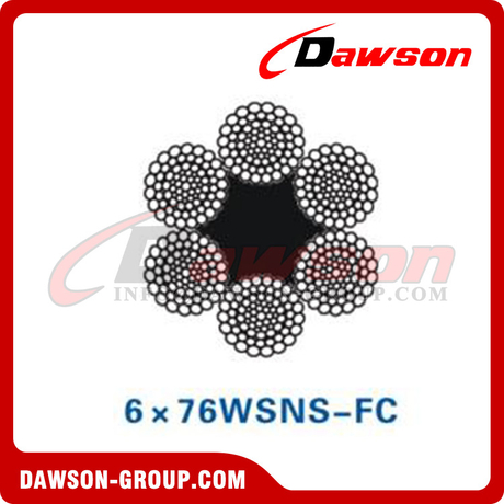 Steel Wire Rope (6×76WSNS-FC)(6×84WSNS-FC)(6×97WSNS-FC), Oilfield Wire ...
