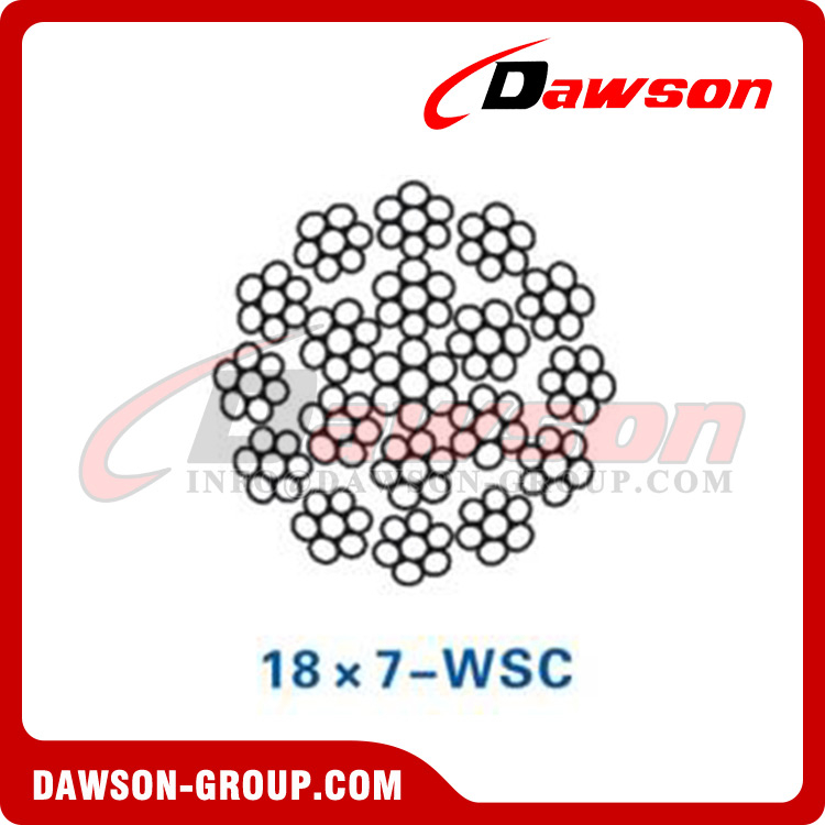 Steel Wire Rope (17×7-FC)(17×7-WSC)(18×7-FC)(18×7-WSC), Oilfield Wire ...