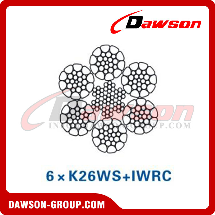 Steel Wire Rope Construction(6×K26WS+IWRC)(6×K36WS+IWRC), Wire Rope for ...
