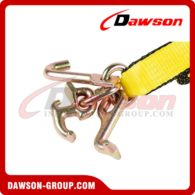 2'' x 8' Recovery Winch Strap with RTJ Cluster Hook Towing Truck ...