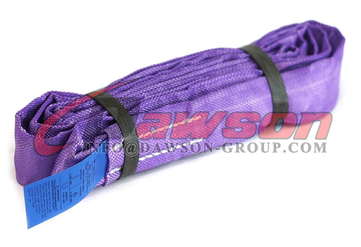 Endless Round Sling 4' Purple with Hook Combo, 2600 lbs WLL Crane ...