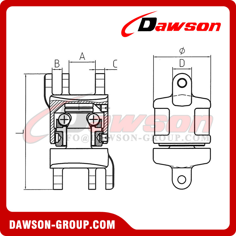 DS934 G80 Forged Alloy Steel Insulated Rotary Connector, Grade 80 ...