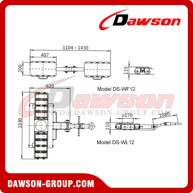 DS-WF9+DS-WL9 DS-WF12+DS-WL12 Series Transport Trolley, Cargo Trolleys ...