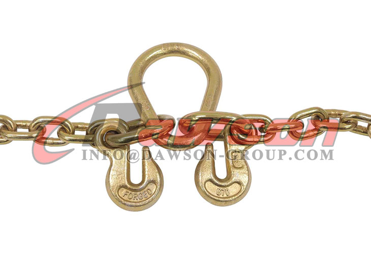 5/16'' Grade 70 V-Chain Bridle with RTJ Cluster Hooks & Grab Hooks - 2 ...