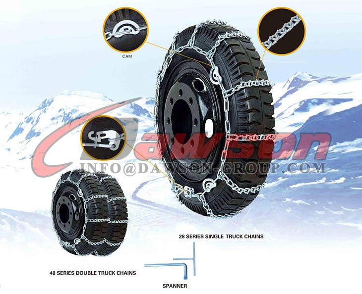 28 Series Single Truck Snow Chain, V-bar Snow Chains - Dawson Group Ltd ...