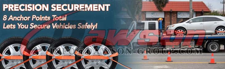 8 Point Roll Back Vehicle Tie Down Kit with Chain Extension on Both ...