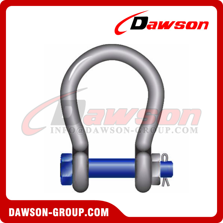 Grade 8 Bow Shackles with Safety Bolt and Wider Shackle Mouth, G8 ...