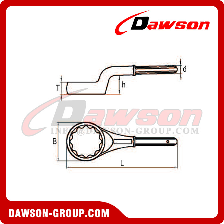 DSTD1203C Ring Slogging Spanner Deep Offset with Tube - Dawson Group ...