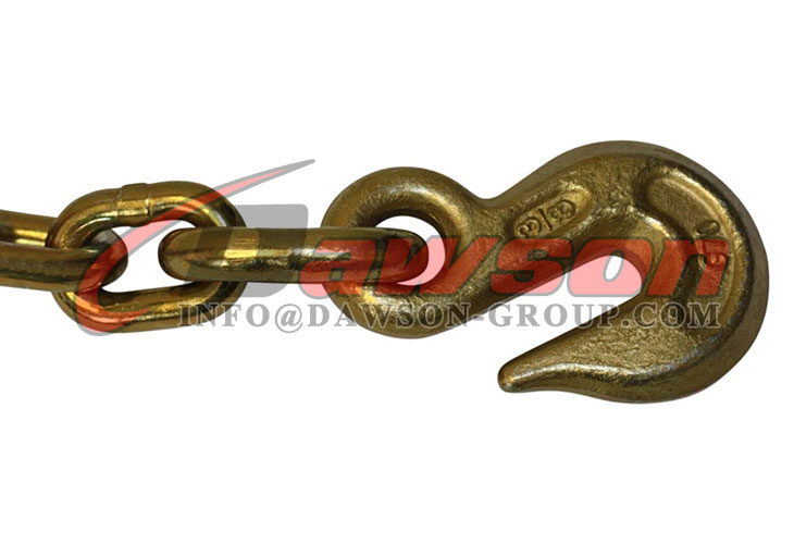 3/8'' Grab Hook with 18'' Chain Anchor 4'' Delta Ring Tow Wrecker ...