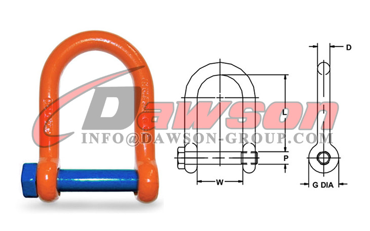 DAWSON Forged Alloy Steel Screw Pin Long Reach Shackle - Dawson Group ...