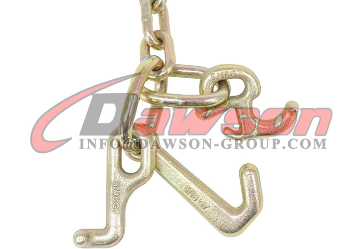 5/16'' x 6' Leg Grade 70 Tow Chain with RTJ Cluster Hooks & Grab Hooks ...