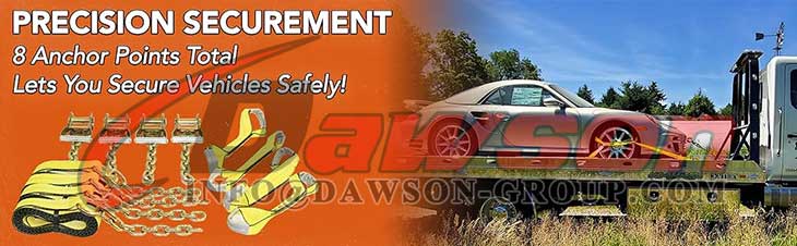 8 Point Roll Back Vehicle Tie Down Kit with Chain Extension on Both ...