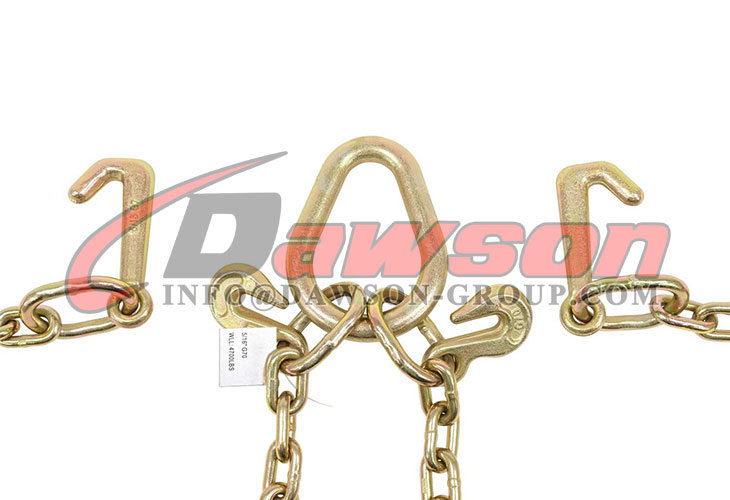 Grade 70 V-Chain Bridle Tow with 1/2'' Slip Hook with Safety Latch ...