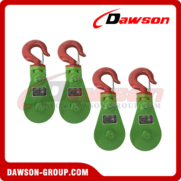 Snatch Block with Hook WLL 2 Ton 3'' Sheave 3/8'' Inch Wire Rope ...