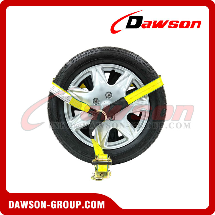 2'' x10' Lasso Ratchet Strap with J Finger Hook Wheel Net Auto Tow ...