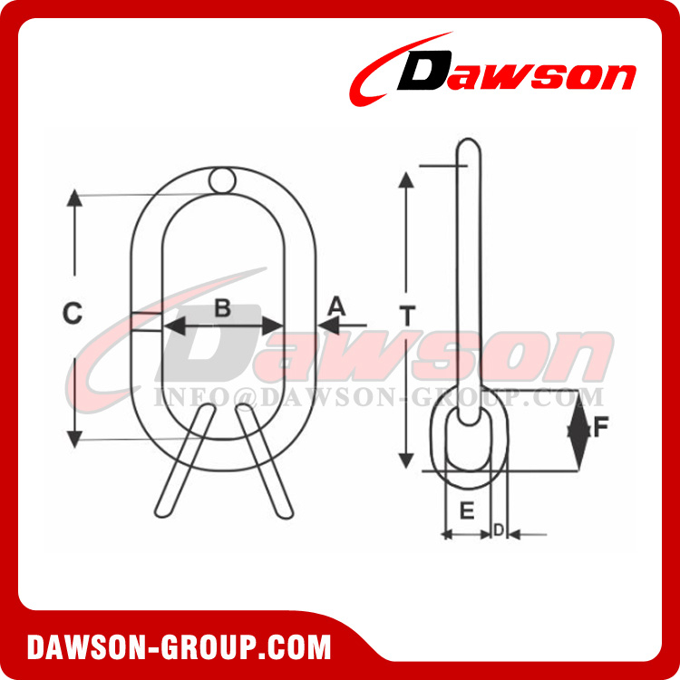 DS-ESMS G80 Alloy Steel Master Link Assembly for Wire Rope Slings ...