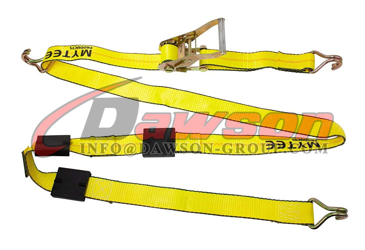 2'' x 10' Over The Wheel Tire Straps with Ratchet, Swivel J Hook ...