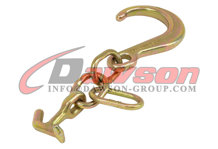 8'' G70 J Hook with T-J Hooks and Enlarged Link, 5,400 lbs WLL - Dawson ...