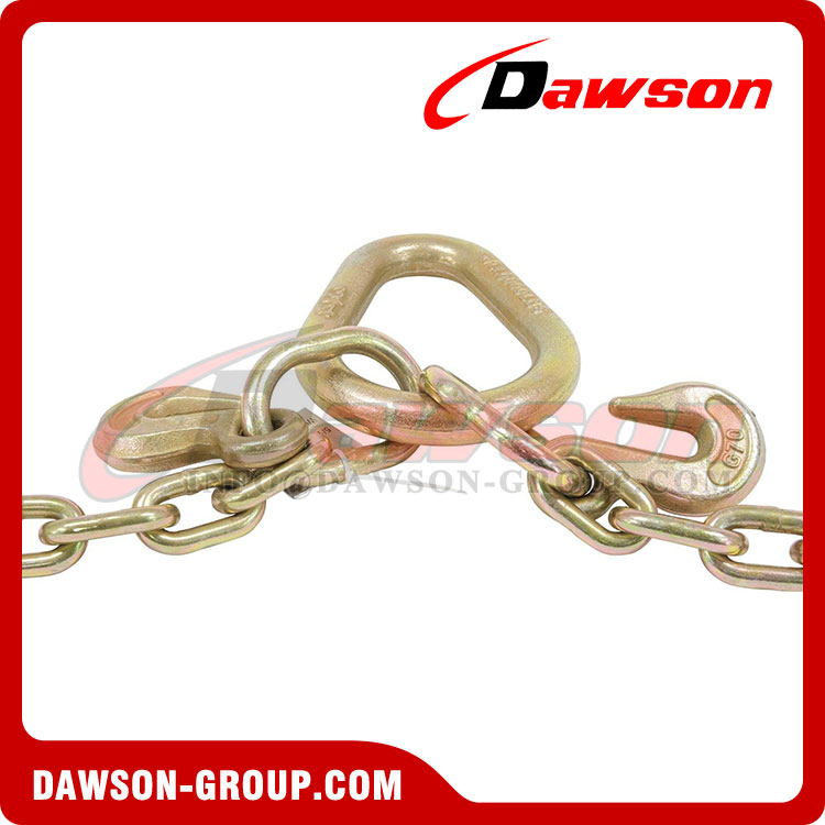 Grade 70 V-Chain Bridle Tow with 1/2'' Slip Hook with Safety Latch ...