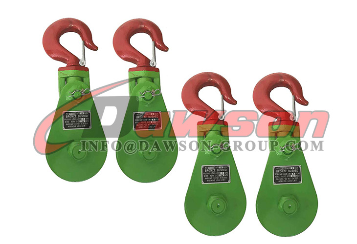Snatch Block with Hook WLL 8 Ton 6'' Sheave 3/4 Inch Wire Rope Wrecker ...