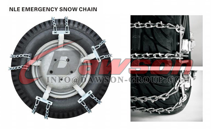 NLE Emergency Snow Chains, Tyre Chain with Strap, Emergency Tools ...