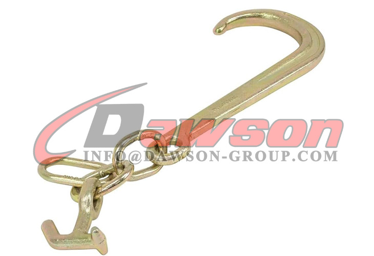 15'' G70 J Hook with T-J Hooks and Enlarged Link, 5400 lbs WLL - Dawson ...