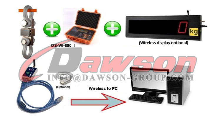 DS-LC-220W 1-500T Wireless Tension Load Cell, Digital Dynamometer Load ...