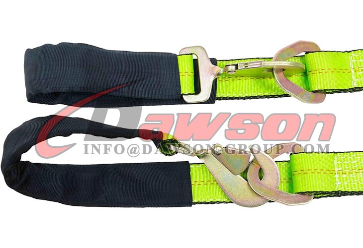 V-Bridle Strap 2'' x 6' with Snap Hooks with Cordura Sleeve and Axle ...