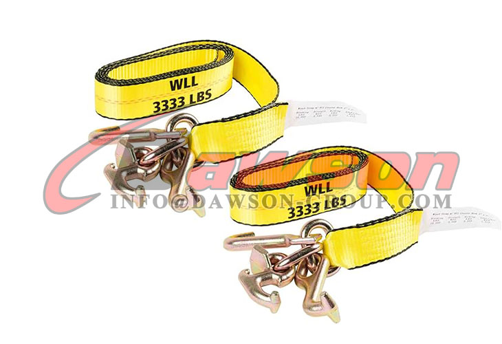 2'' x 8' Recovery Winch Strap with RTJ Cluster Hook Towing Truck ...