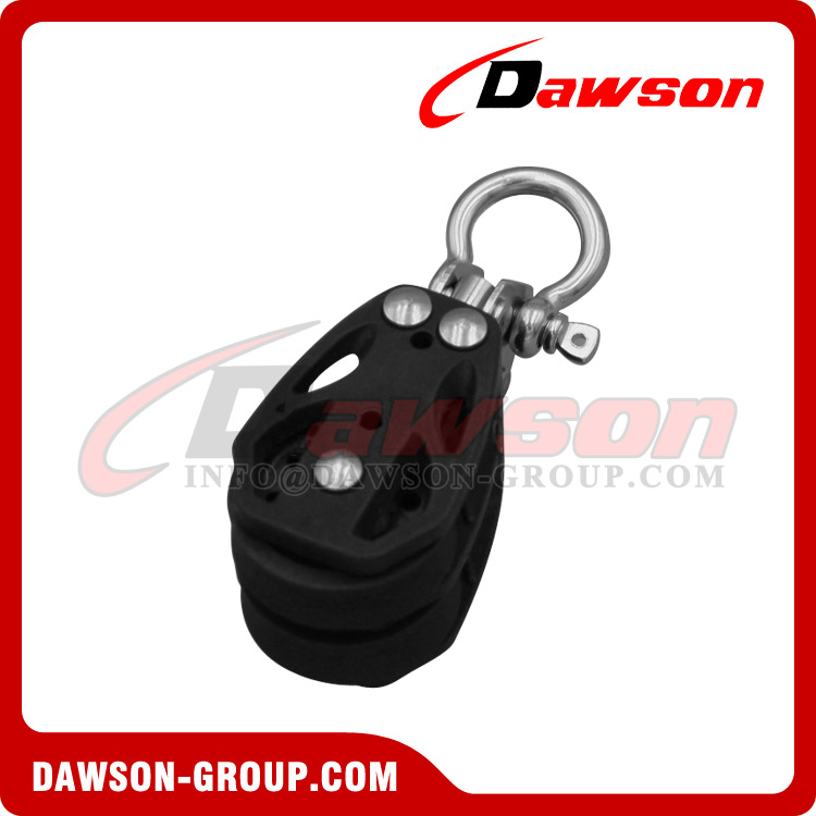 DS-NP-8036 Nylon Pulley Double Sheaves, Sailboat Nylon Pulley, Sailing ...