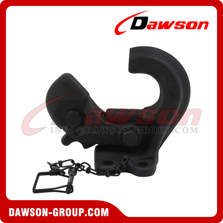 10-Ton Heavy Duty Black Powder Coated Finish Rigid Mount Pintle Hook ...
