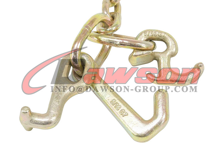 5/16'' x 6' Leg Grade 70 Tow Chain with RTJ Cluster Hooks & Grab Hooks ...