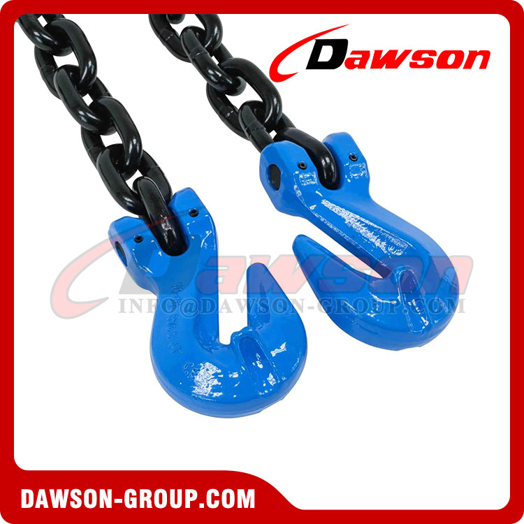 3/8'' x 16' Grade 100 Transport Chain with G100 Grab Hooks, 8800 lbs ...
