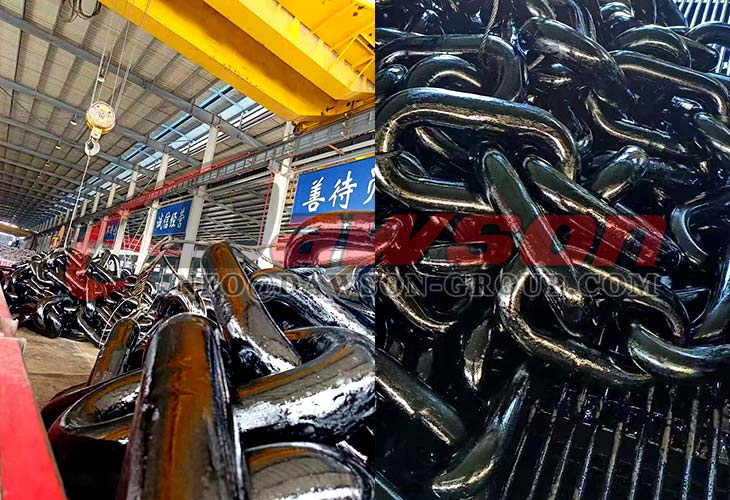 R3 Grade Stud / Studless Offshore Mooring Chain for Offshore Oil Platform, Hot Dip Galvanized or ...