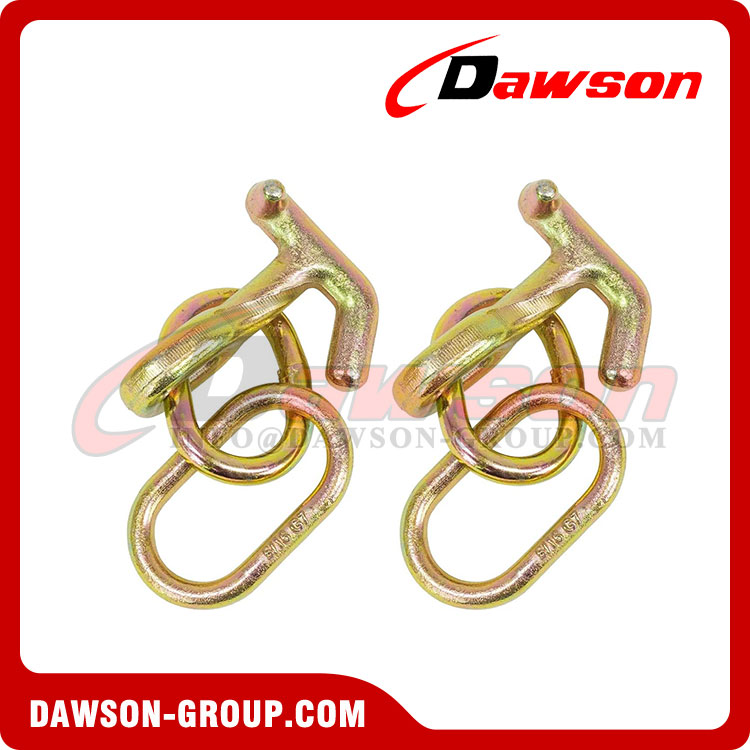 G70 3/8'' Mini T-J Hook with Oblong Link, 4,700 lbs WLL - Dawson Group ...
