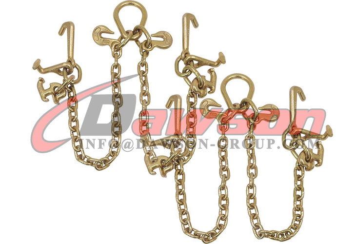 5/16'' Grade 70 V-Chain Bridle with RTJ Cluster Hooks & Grab Hooks - 2 ...