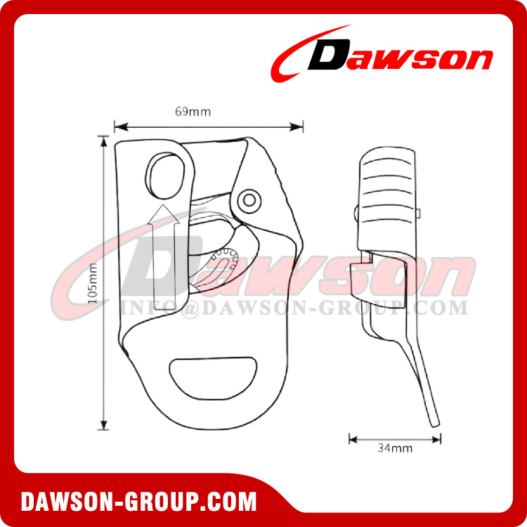 DSJ-A7003 Climbing Technology Aluminium Chest Riser, Outdoor Rappelling ...
