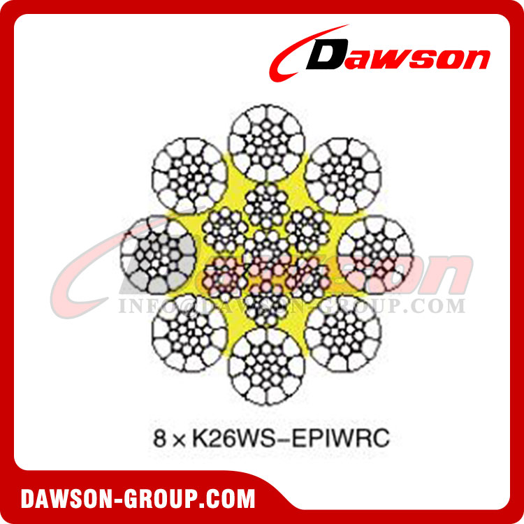 Steel Wire Rope(8×K26WS-EPIWRC)(8×K26WS-IWRC)(8×K31WS-EPIWRC)(8×K31WS ...