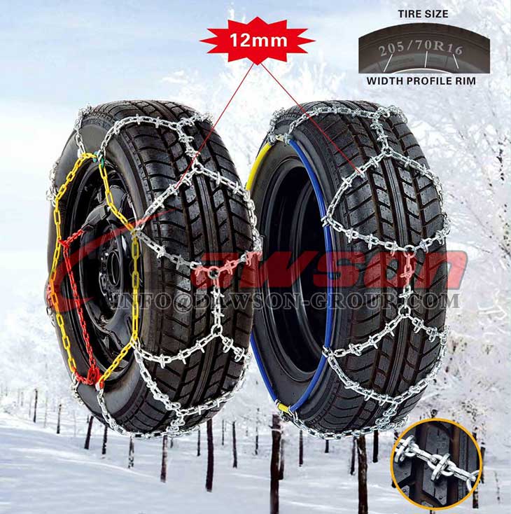 KP Type Snow Chains for Cars, Diamond Tire Chains - Dawson Group Ltd ...