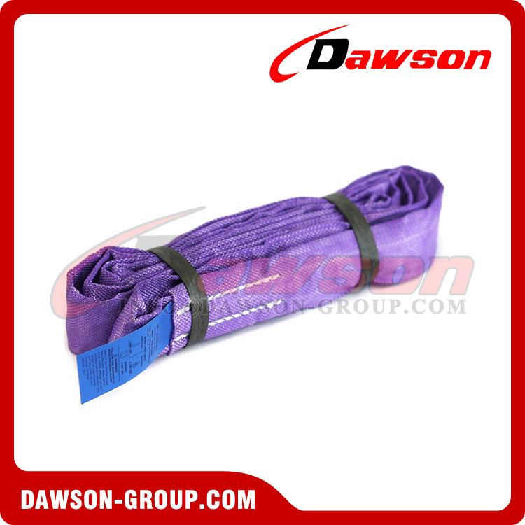 Endless Round Sling 4' Purple with Hook Combo, 2600 lbs WLL Crane ...