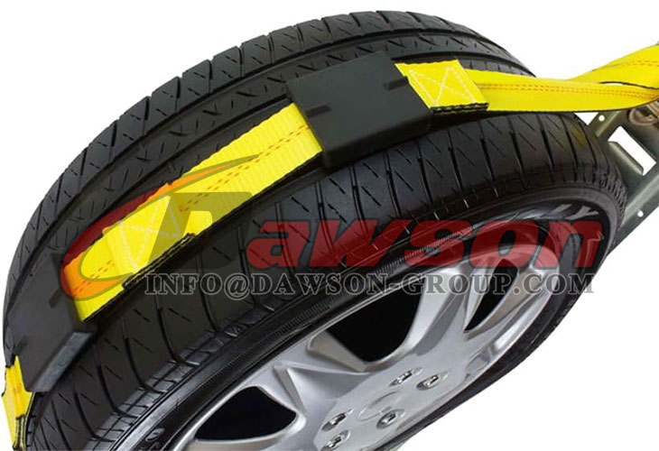 2'' x 10' E Track Tire Straps, Over The Tire Car Hauler Ratchet Wheel ...