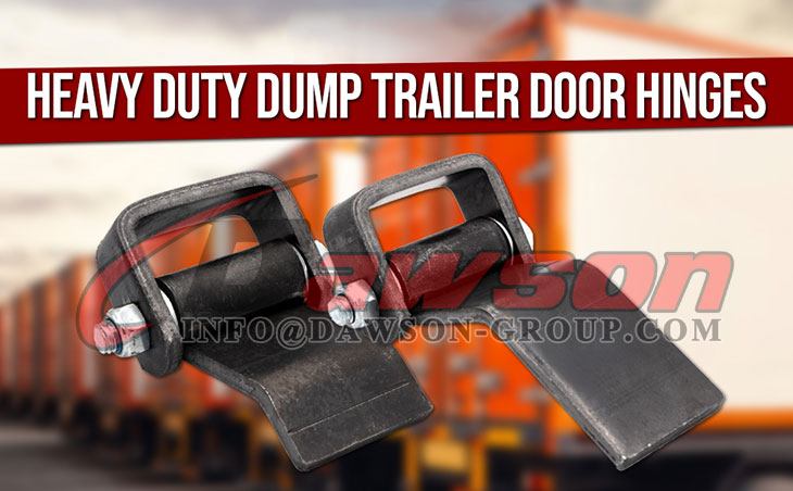 5-3/8 Inch Steel Dump Trailer Hinges, Strap Style Short Leaf, Black ...
