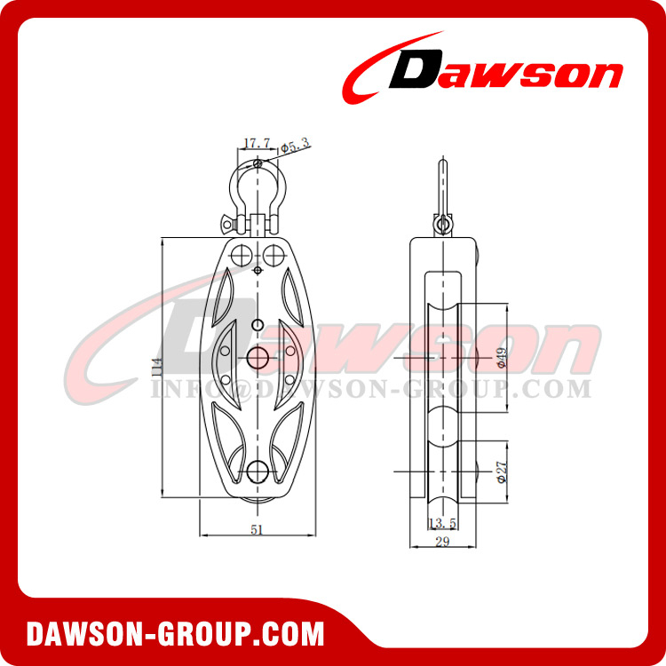 DS-HF-8037 Nylon Pulley, Nylon Block, Rope Pulley, Swivel Pulleys for ...