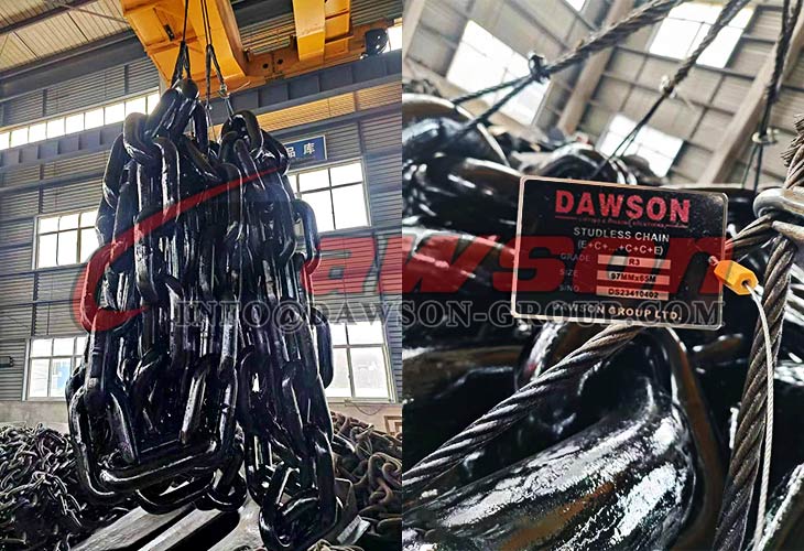 R3 Grade Stud / Studless Offshore Mooring Chain for Offshore Oil Platform, Hot Dip Galvanized or ...
