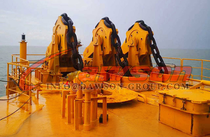 R4 Grade Stud / Studless Mooring Chain for Deep-sea Development Facilities, Hot Dip Galvanized ...