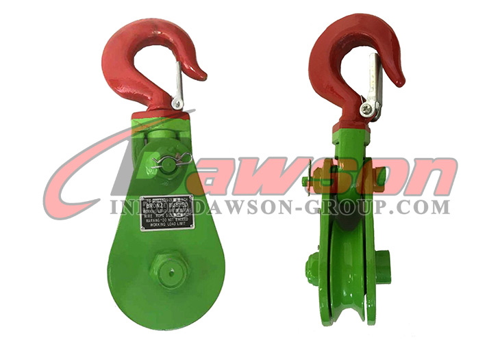 Snatch Block with Hook WLL 2 Ton 3'' Sheave 3/8'' Inch Wire Rope ...