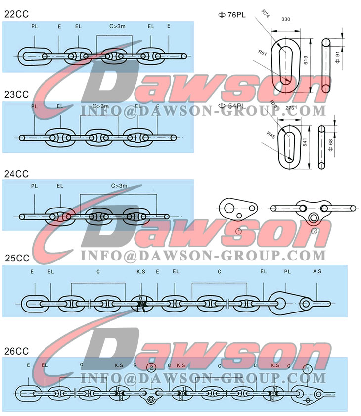 C Shaped Detachable Chain Connecting Link for Oil Platform Mooring ...