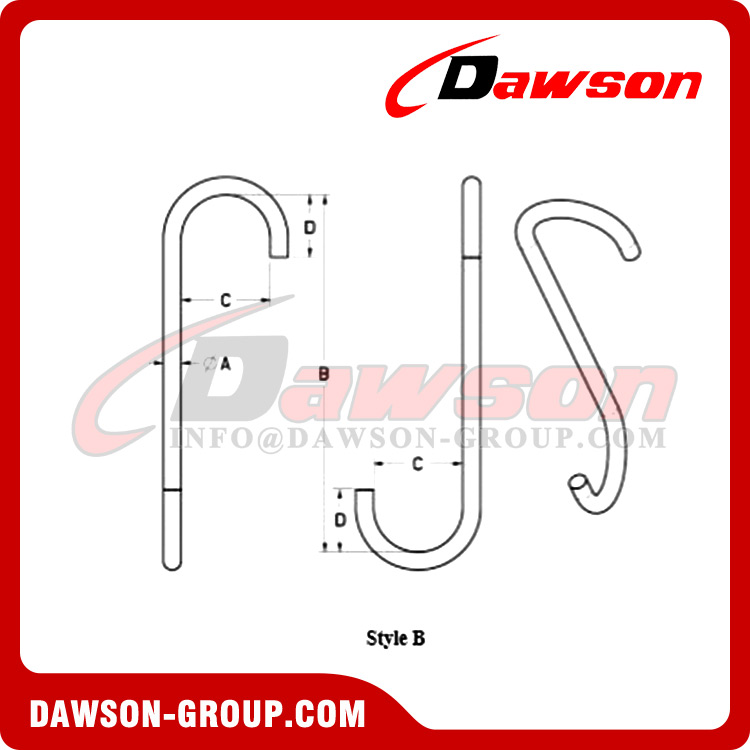 Alloy Steel S Hook, Lifting Hooks - Dawson Group Ltd. - China ...