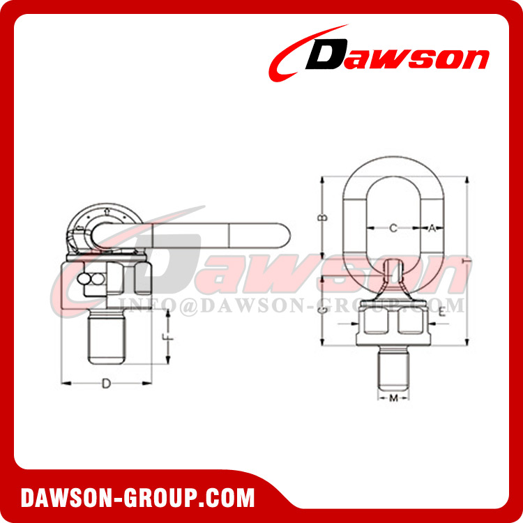 DS-YTJ Series Universal Direction Rotating Lifting Eye bolt- Dawson ...